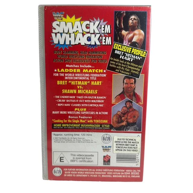 WWF WWE WRESTLING Smack Em Whack Em VHS Tape 1993 £5.99 - PicClick UK