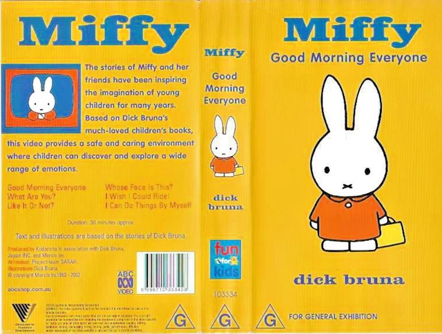 MIFFY GOOD MORNING Everyone Dick Bruna Vhs Video Pal~ A Rare $39.90 ...