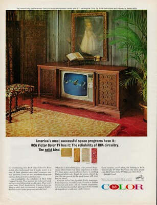 1965 RCA VICTOR Color TV Television Set Vintage Retro Print Ad ...