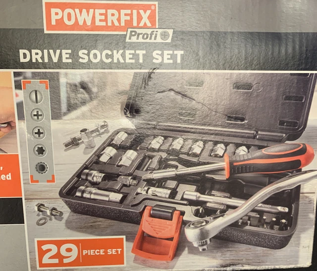 POWERFIX RATCHET & Bit Set,29 Pieces Set £25.99 - PicClick UK
