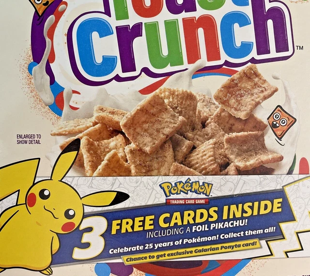 POKEMON CARDS INCLUDING Foil Pikachu Cinnamon Toast Crunch Cereal Box ...