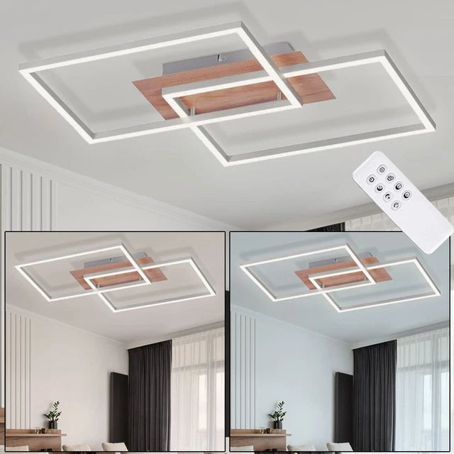 PLAFONNIER HOLZLEUCHTE TÉLÉCOMMANDE Tdc Intensité Variable Minuteur LED L 50cm EUR 118,70 ...