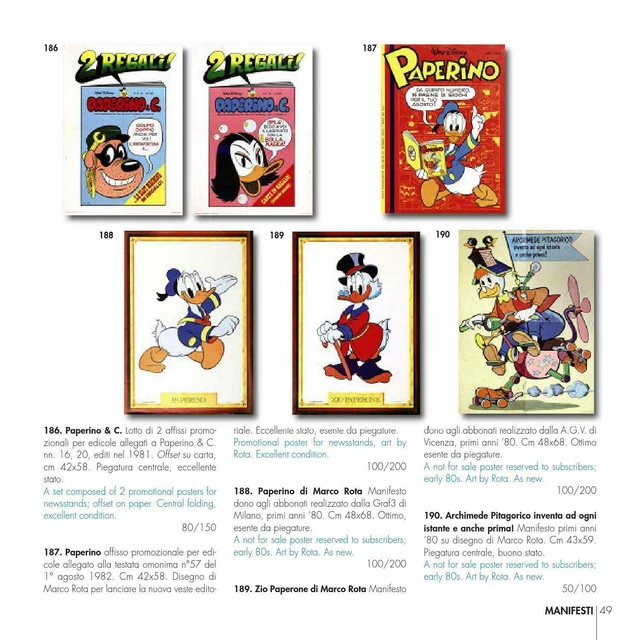 PAPERINO DI MARCO Rota Manifesto cm 48x68 anni '80 stampa Graf3 ...