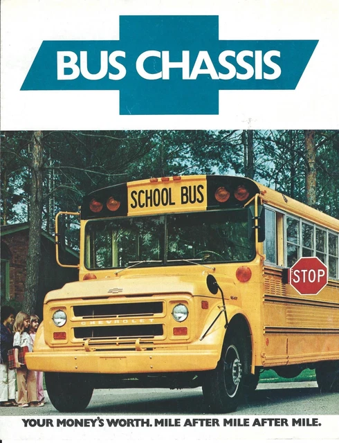 BUS CHASSIS BROCHURE - Chevy - 60 series - School - Chevrolet - c1975 ...
