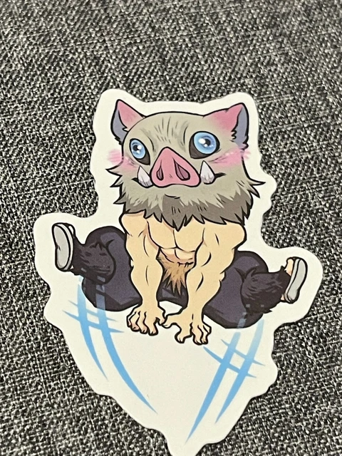 SINGER MUSIC SMALL cartoon anime STICKER STICKERS demon slayer Inosuke ...