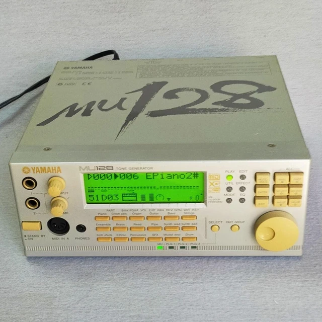 YAMAHA MU128 XG Tone Generator Synthesizer Module 64-Part 128-Voice DTM ...