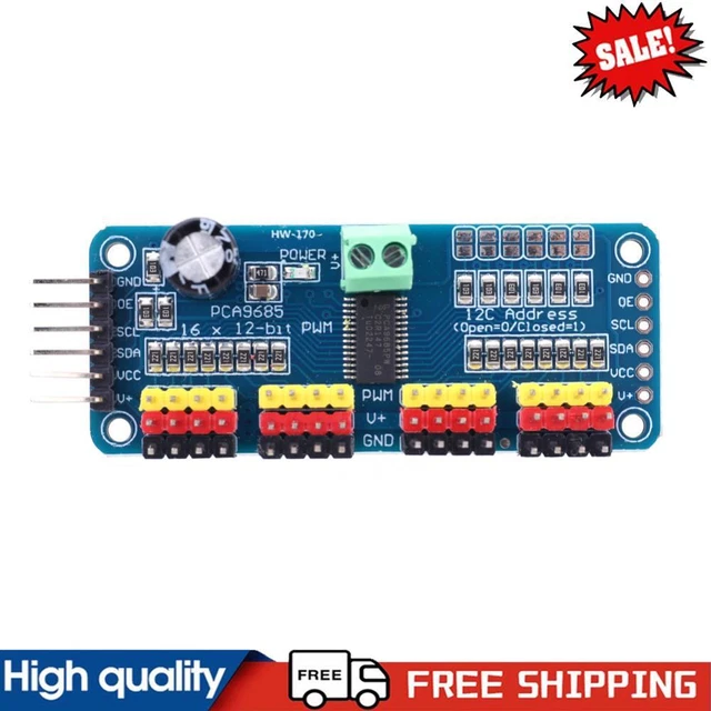 PCA9685 PWM SERVO Motor Driver Board IIC Interface 16 Channel 12-Bit Convenient £5.63 - PicClick UK