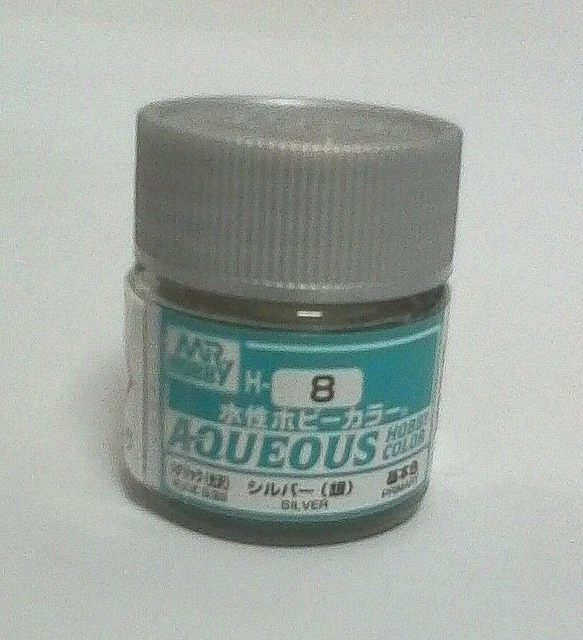 GUNZE SANGYO MR HOBBY AQUEOUS COLORE ACRILICO GLOSS METALLIC SILVER ...
