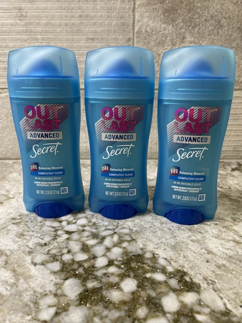 SECRET OUTLAST ANTIPERSPIRANT/DEODORANT Invisible Solid Completely ...