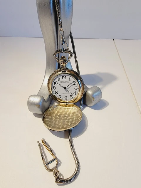 LUCERNE MENS GOLD Tone Raised Horses Mechanical Antimagnetic Pocket ...