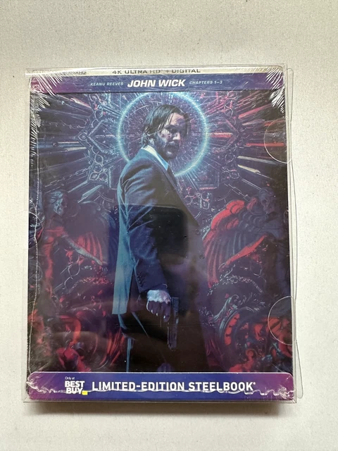 JOHN WICK CHAPTERS 1-3 Best Buy Steelbook 4K £117.80 - PicClick UK