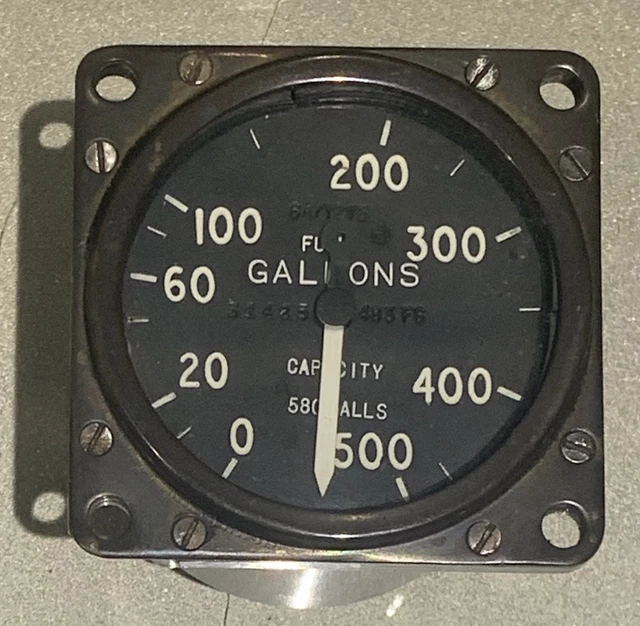 WW2 RAF LANCASTER Bomber Fuel Gauge 6A /1275 ( Spitfire ? ) WW II WWII ...