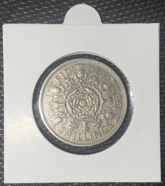 1962 BRITISH FLORIN (Two Shillings) - Good Condition Coin £1.50 ...
