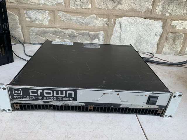 CROWN MICRO-TECH 2400 Vintage Stereo Amplifier Rack Mount Made In The ...