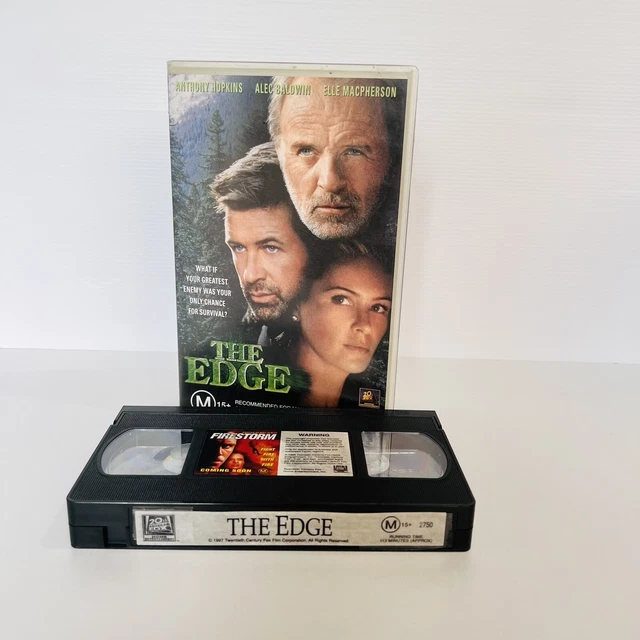 THE EDGE MOVIE Vhs Video Tape Anthony Hopkins Alec Baldwin Elle ...