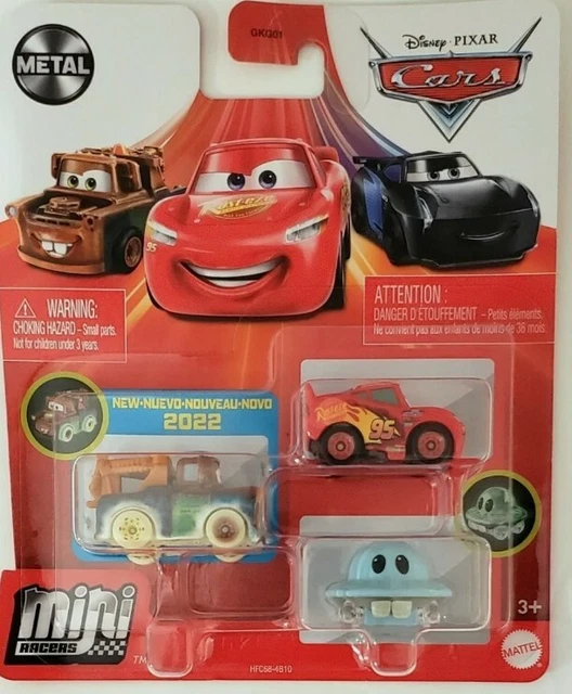 DISNEY PIXAR CARS 3 Pack Mini Racers 2022 UFM Mater UFO Mator Lightning ...