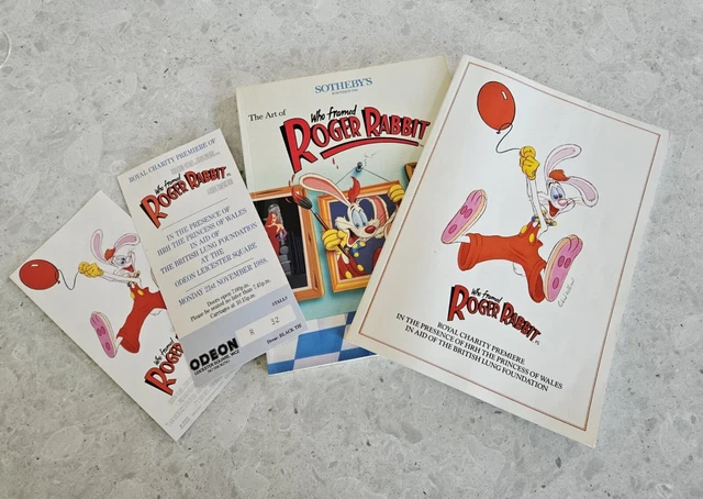 WHO FRAMED ROGER Rabbit Memorabilia Sothebys Art - Princess Of Wales ...