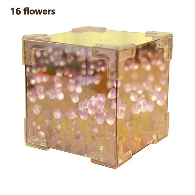 TULIP NIGHT LIGHT Handmade DIY Magic Cube Tulips Flower Table Lamp ...
