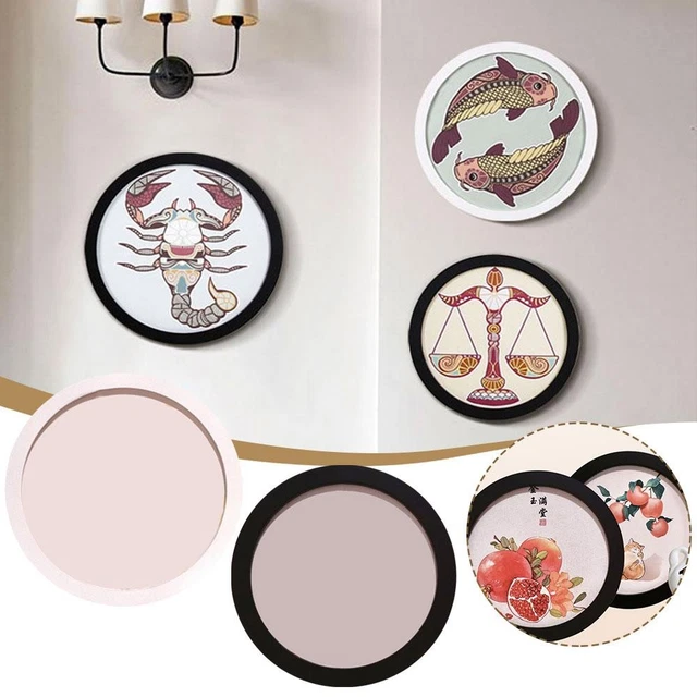 5&-8& ROUND PHOTO Frame Tabletop/Hanging Wooden Picture Decoratio V0L6 ...