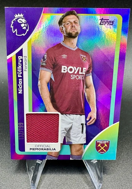 TOPPS PREMIER LEAGUE 25/26 2026 Niclas Füllkrug RE-NF West Ham Patch Relic /199 EUR 14,00 ...
