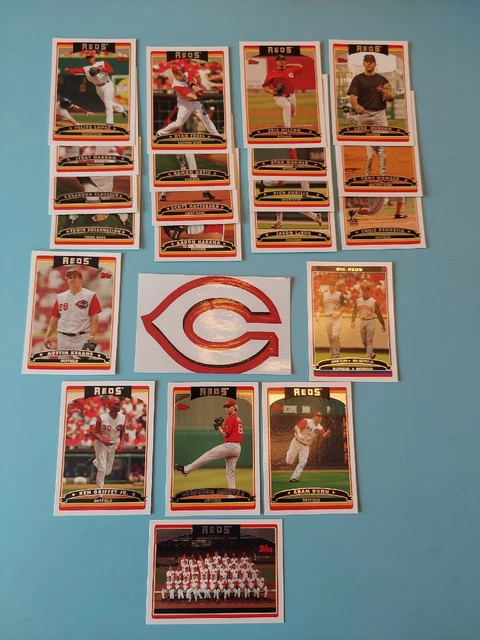 2006 TOPPS CINCINNATI Reds Team Set (21 cartes) Griffey Jr Adam Dunn ...