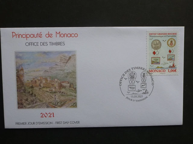 MONACO 2021 28TH Great Numismatic and Cartophil Purse FIRST DAY COVER ...