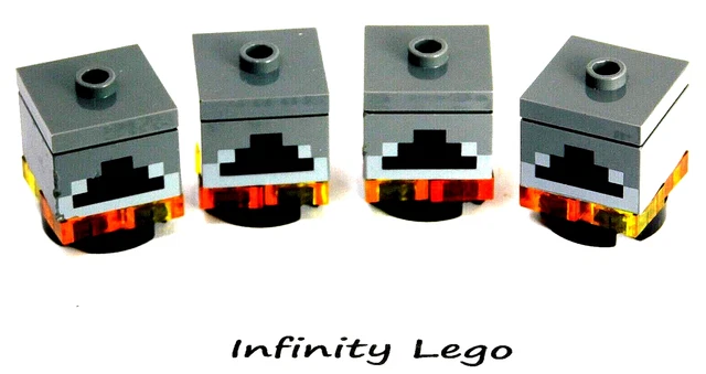 4 LEGO DARK Grey Brick 2x2 with Minecraft Furnace (3003 19182) 4 Pieces ...