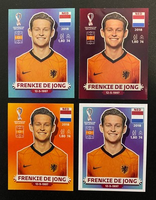 PANINI QATAR 2022 - NED 11 Frenkie de Jong - All 4 Versions - World Cup £8.63 - PicClick UK