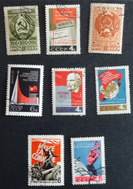 8 STAMPS USSR 1947,1960sAnniversaries of the International Without glue ...