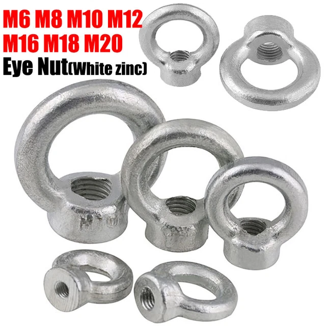 LIFTING EYE BOLTS And Nuts M6 M8 M10 M12 M14 Galvanised Zinc Male Metric DIN580 EUR 4,09 ...