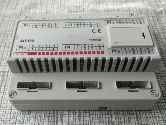 BTICINO 346190 DERIVATORE Di Piano Video - 4 Uscite - Ingombro 6 Moduli ...