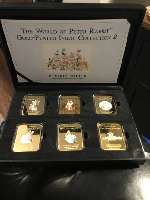 THE WORLD OF Peter Rabbit Gold-plated Ingot Collection 2 £42.30 ...
