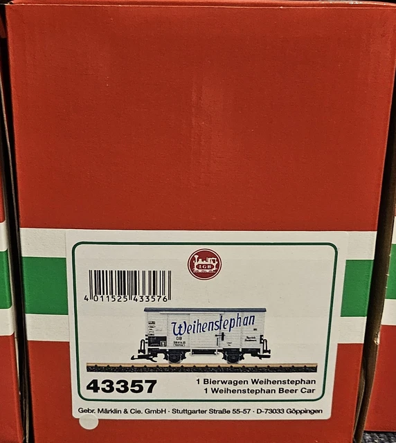 LGB 43357 BIERWAGEN Weihenstephan Gedeckter Güterwagen Originalverpackt ...