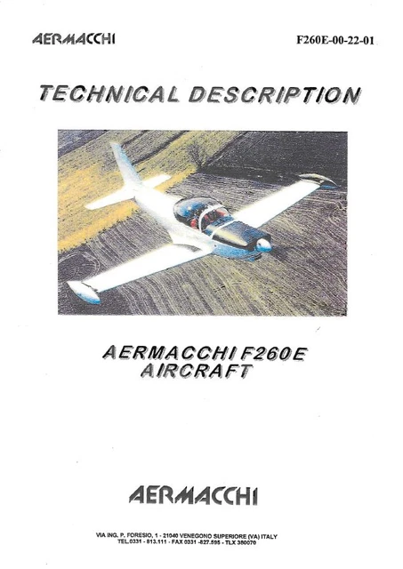 AERONAUTICA AIRCRAFT SIAI Marchetti SF260E 1992 AerMacchi (eng) DT ...