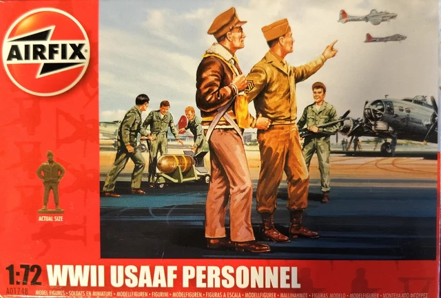AIRFIX 1:72 WWII USAAF PERSONNEL Model Figures Kit #A01748 *COMPLETE ...