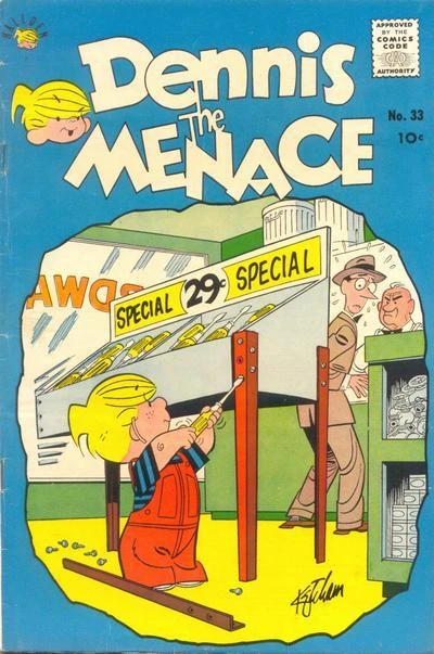 DENNIS THE MENACE #33 Hallden Fawcett Comics March Mar 1959 (VGFN Stock ...