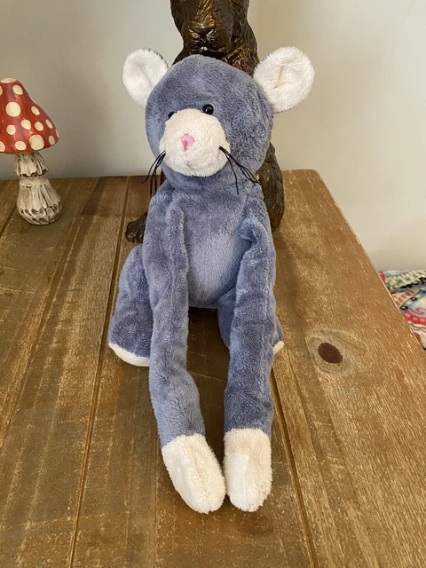 WOOLWORTHS GREY MOUSE Soft Toy Plush Long Arms 12” Vintage Rare Cat? £ ...