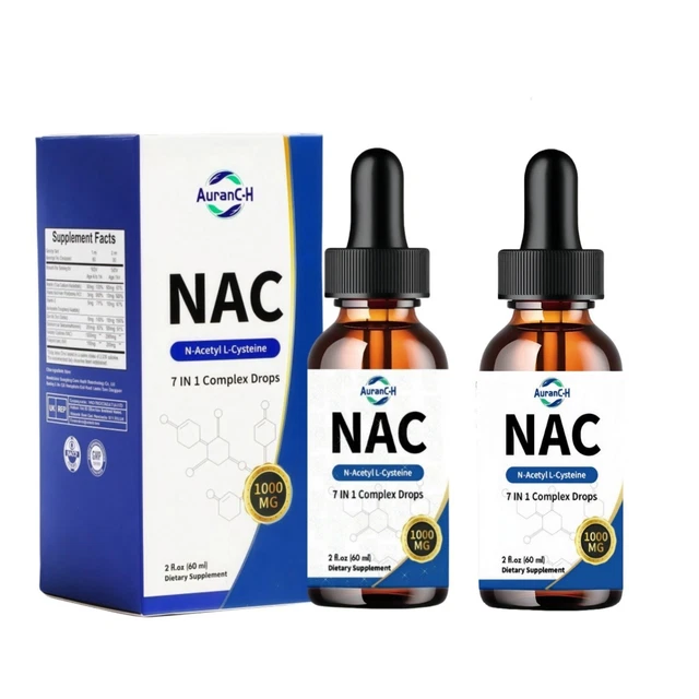 PURE NAC N-ACETYL-CYSTEINE 1000mg Liquid - Liver, Lung & Antioxidant ...