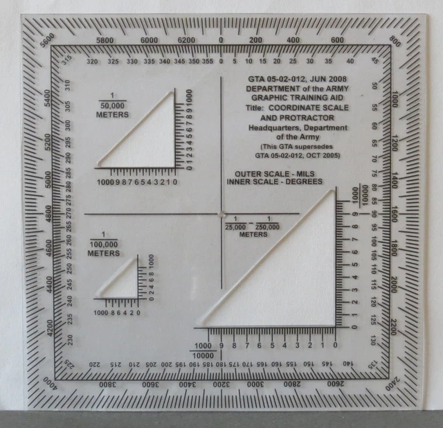 2008 GTA 05-02-012 U.s. Army Graphic Training Coordinate Scale ...