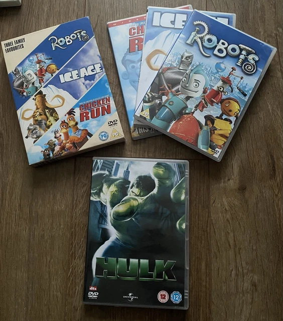 BUNDLE DVD ROBOTS ice age chicken run hulk £10.18 - PicClick UK