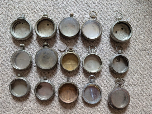 JOB LOT OF Base Metal Pocket Watch Cases £9.37 - PicClick UK