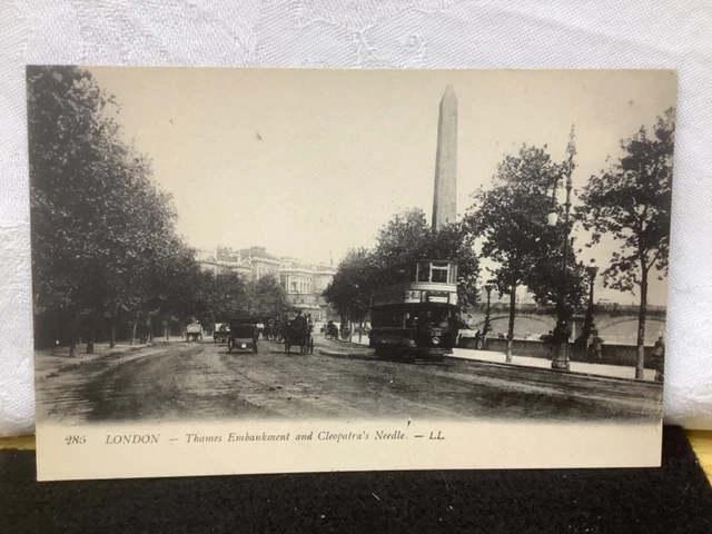 LONDON - THAMES Embankment and Cleopatra's Needle - LL. Postcard No.285 ...