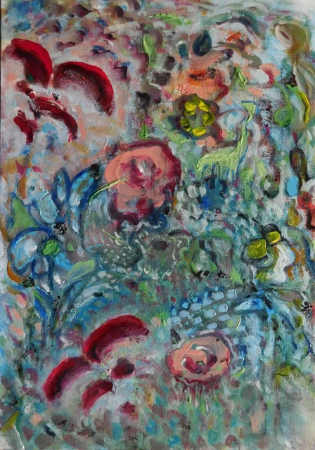 ORIGINAL ABSTRACT OIL Painting Signed by Nalan Laluk: "Nature" £50.00 ...