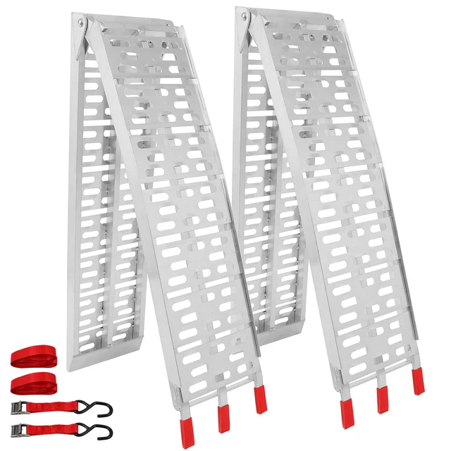 PAIR 7.5 FT Aluminum Arched Folding Loading Ramps for Motorcycle ATV ...
