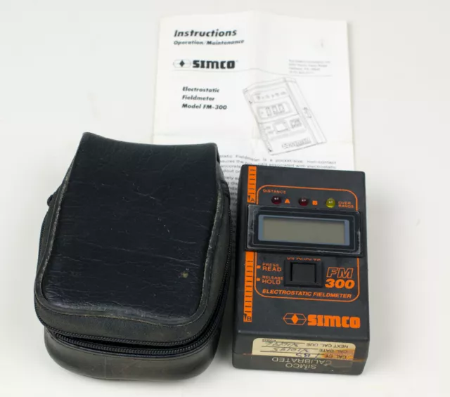 SIMCO FM300 ELECTROSTATIC Fieldmeter, Includes: Case - USED ONCE $399. ...