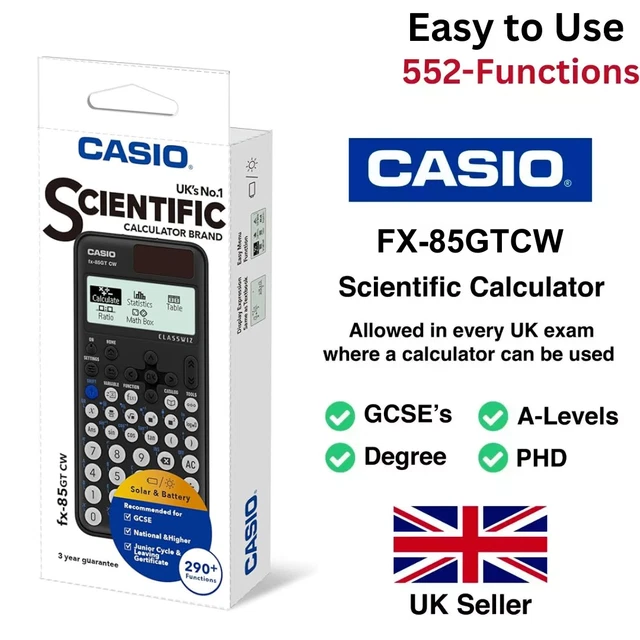 CASIO FX-85GTCW CLASSWIZ Advanced Engineering Black Scientific ...