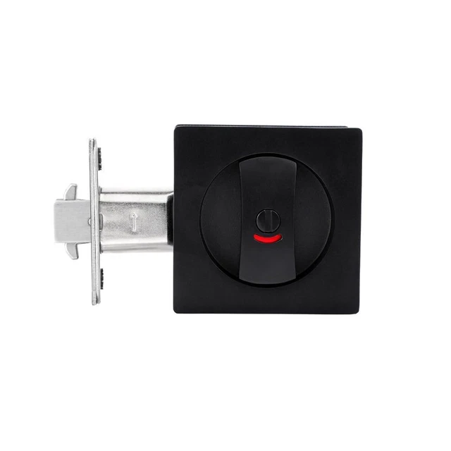 ZINC ALLOY POCKET Door Lock Square Flush Door Locks Bathroom Bedroom ...