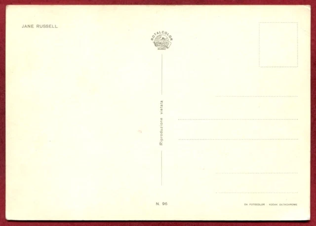 JANE RUSSELL 30 ACTRESS ACTRESS ACTRESS CINEMA MOVIE PEOPLE Postcard £ ...