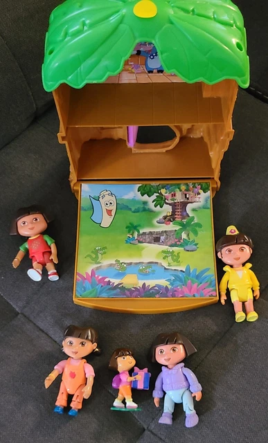 DORA THE EXPLORER Let's Go Adventure Treehouse Playset Misc. Figures ...