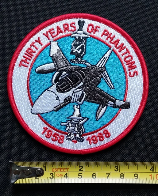 US MILITARY PATCH ~ Thirty Years of Phantoms 1958 - 1988 SPOOK FIGURE ...